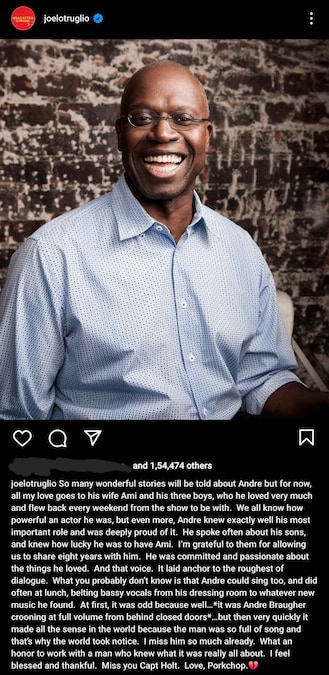 Remembering Andre Braugher - Brooklyn Nine-Nine cast pays emotional ...