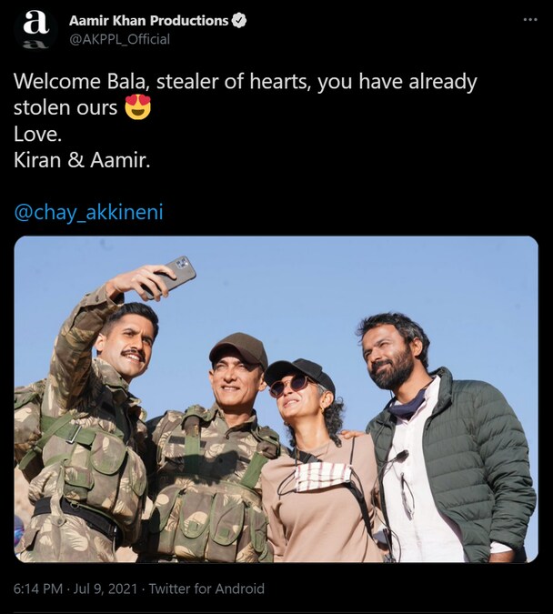 Naga Chaitanya shoots for Laal Singh Chaddha in Kargil, shares BTS photo with Aamir Khan, Kiran Rao