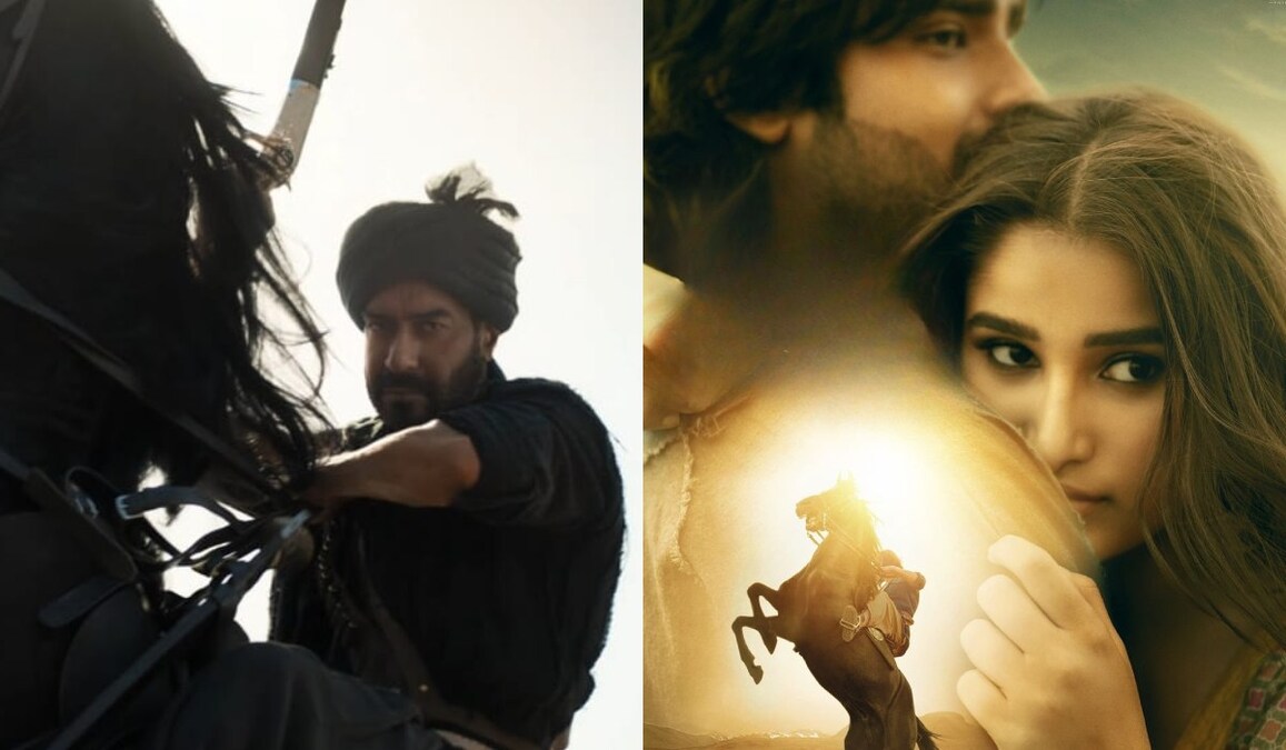 Azaad: Ajay Devgn drops first-look poster of Aaman Devgn and Rasha ...