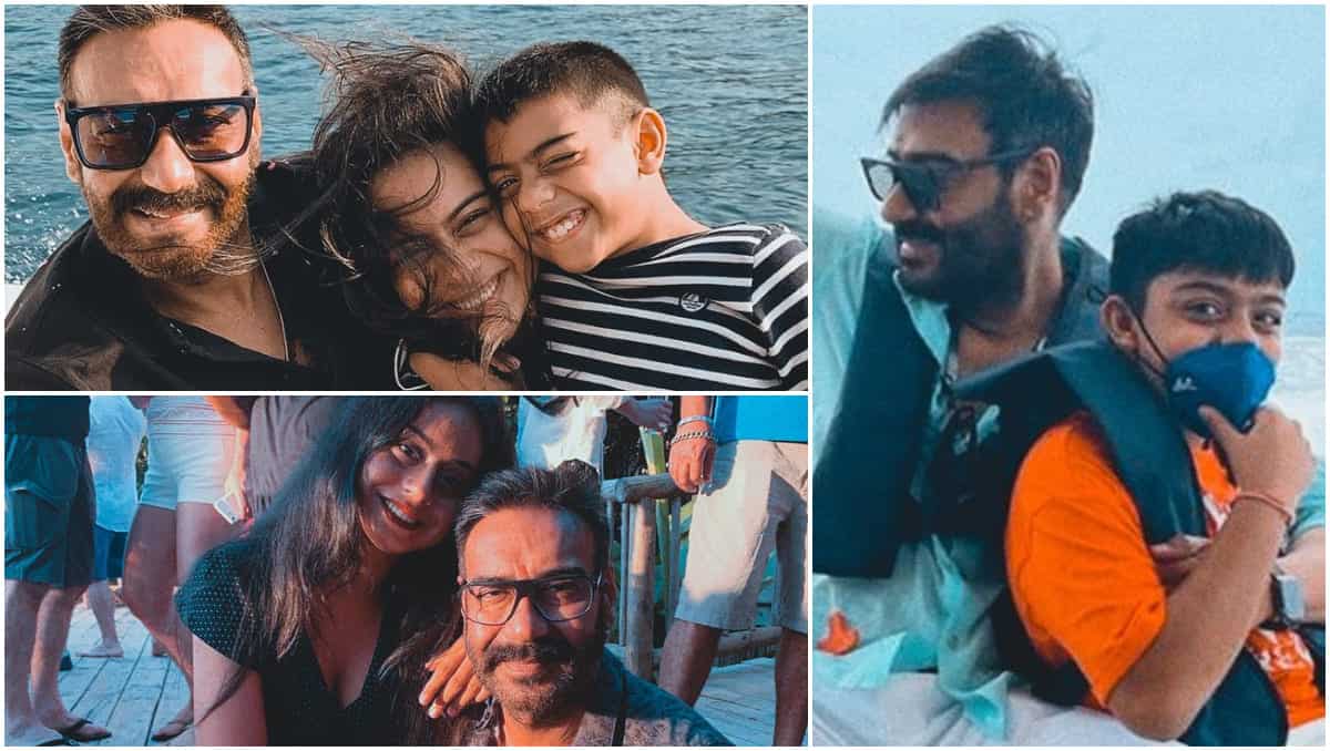Ajay Devgn shares throwback pics of past vacations with Kajol & kids on ...