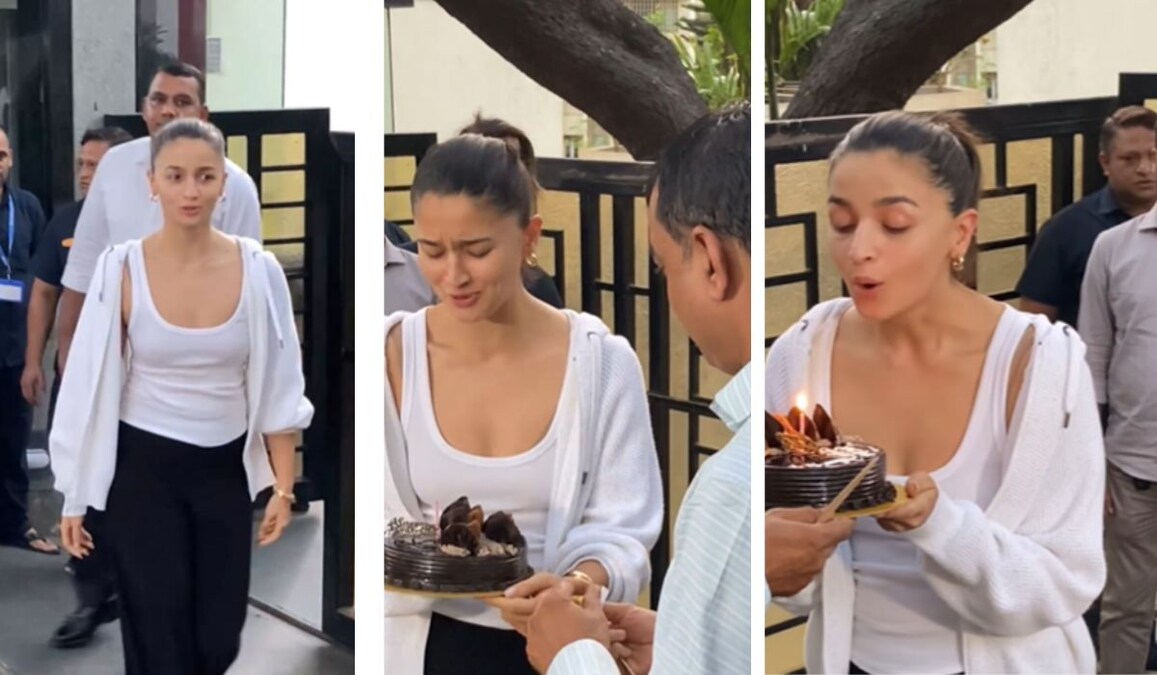 WATCH: Alia Bhatt celebrates her birthday with media personnel and fans ...