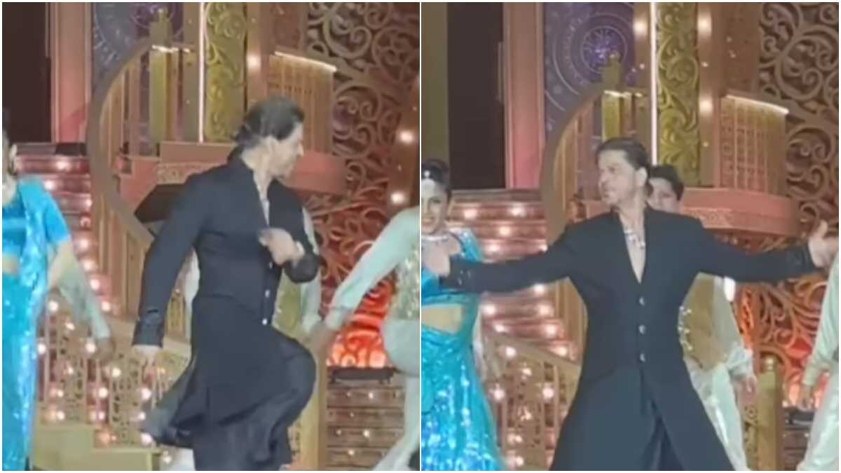 Shah Rukh Khan breaks the dance floor as he grooves to Jhoome Jo Pathaan at Anant Ambani-Radhika ...