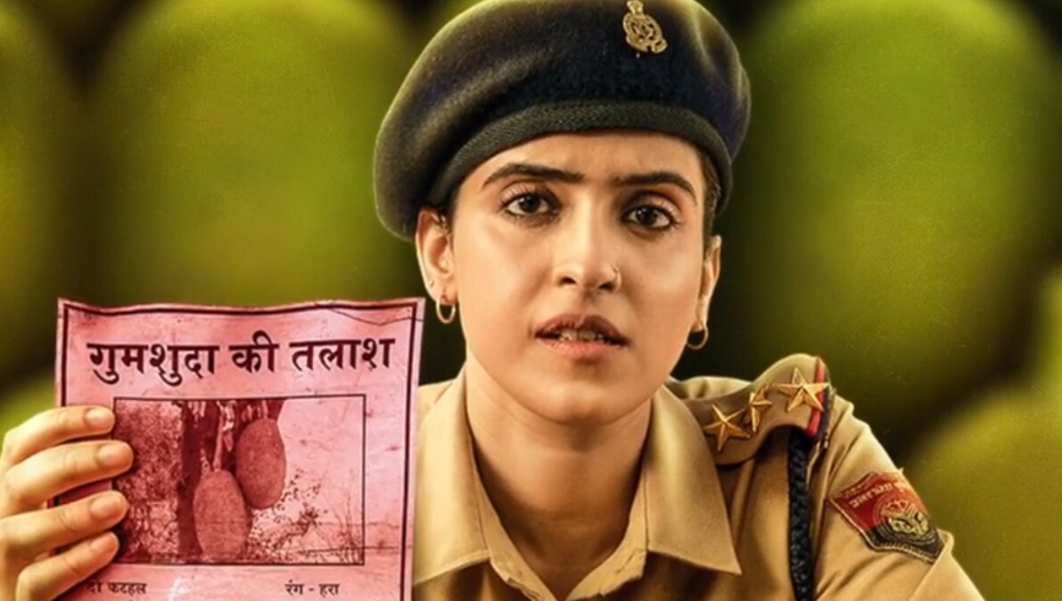 Kathal motion poster: Sanya Malhotra on a run to find Jackfruit in the ...