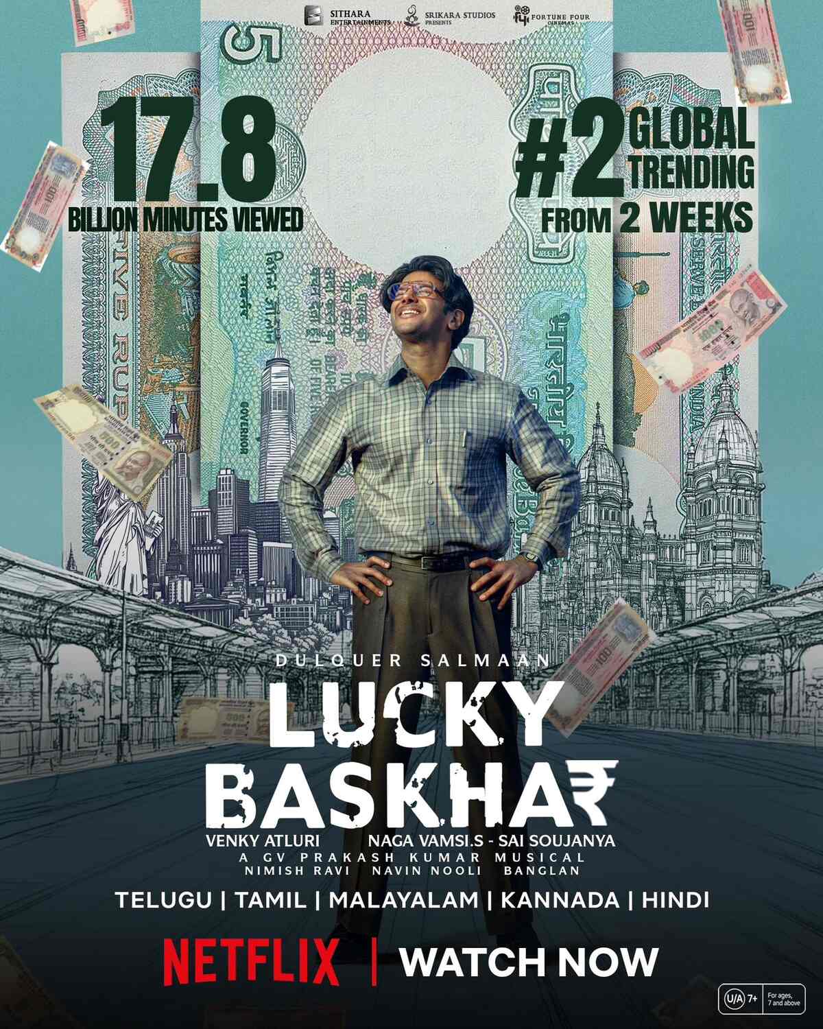 Lucky Baskhar on OTT: Dulquer Salmaan's film hits billions in streaming ...