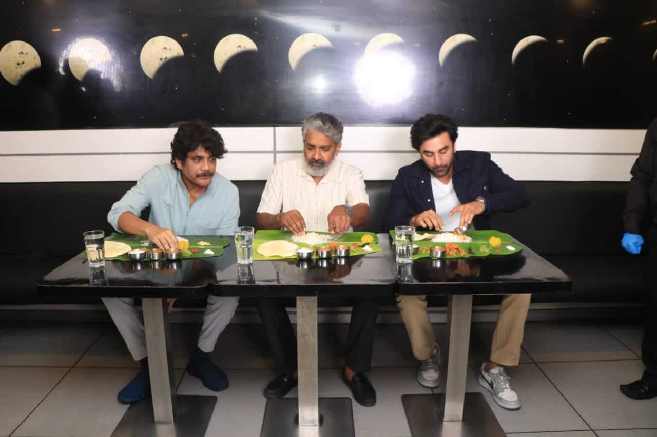Ranbir Kapoor joins Nagarjuna and SS Rajamouli on a scrumptious South ... Ranbir Kapoor joins Nagarjuna and SS Rajamouli on a scrumptious South ...