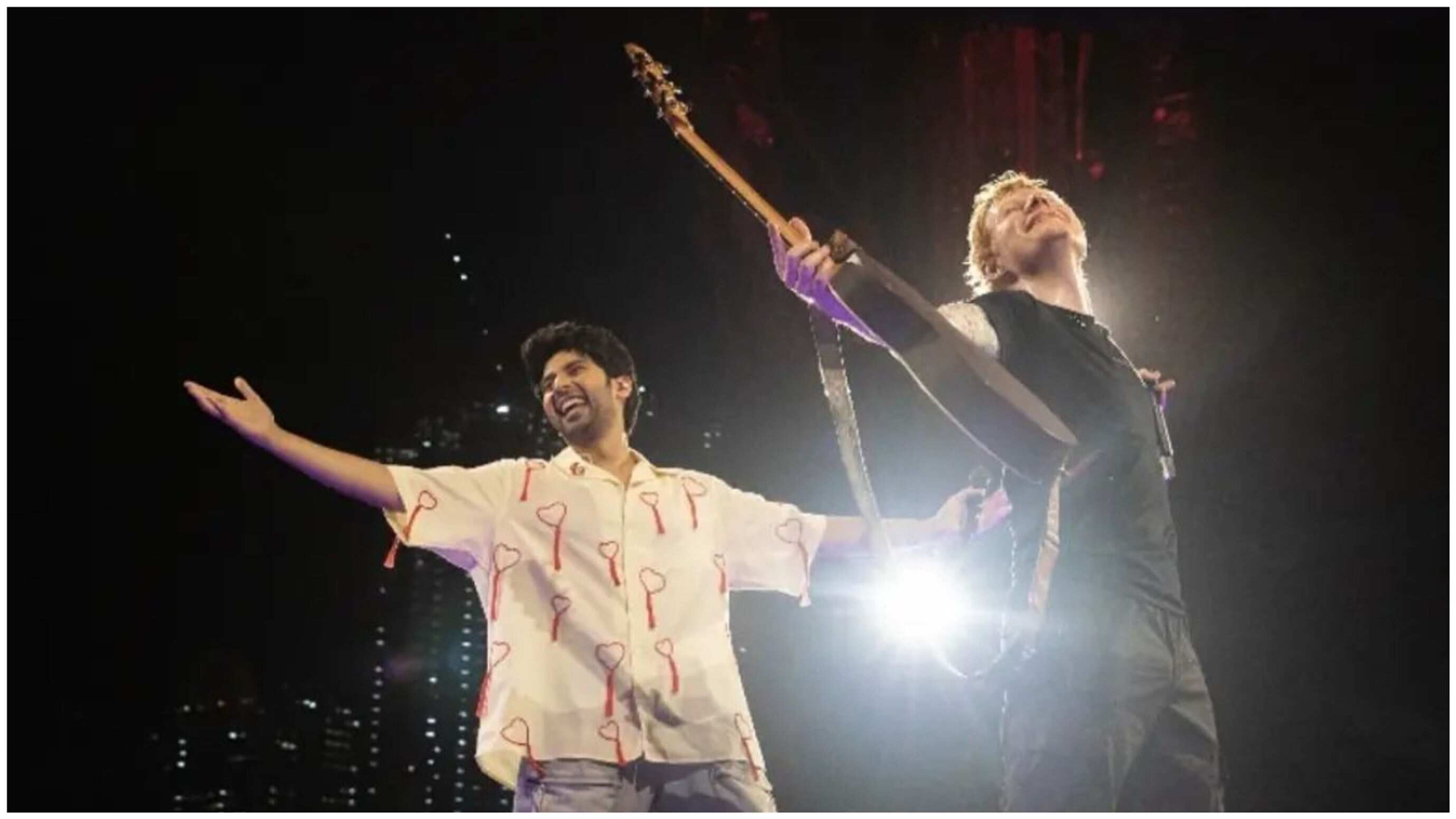 Ed Sheeran Armaan Malik Strike Shah Rukh Khans Signature Pose At