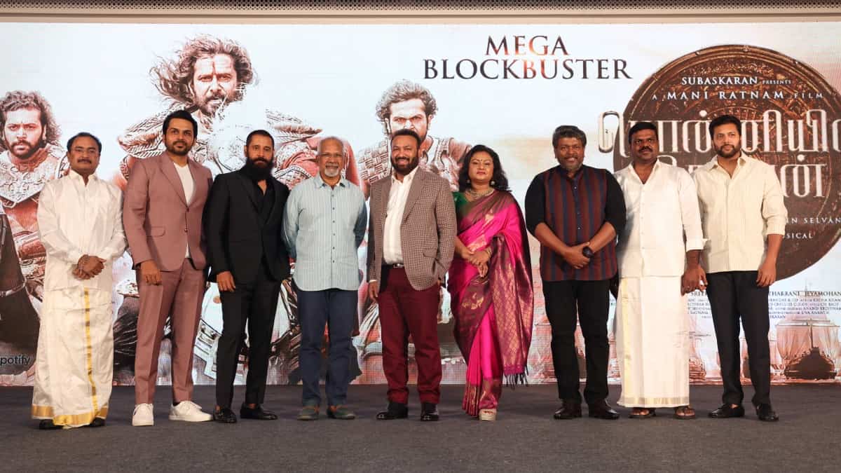 Ponniyin Selvan 1 Success Meet Mani Ratnam Vikram Karthi Jayam Ravi
