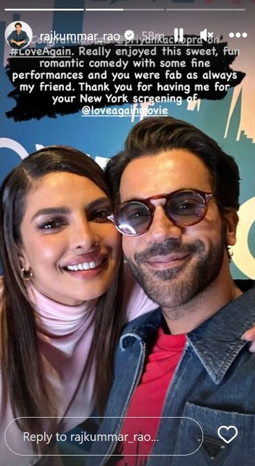 Rajkummar Rao praises Priyanka Chopra's Love Again at the New York ...