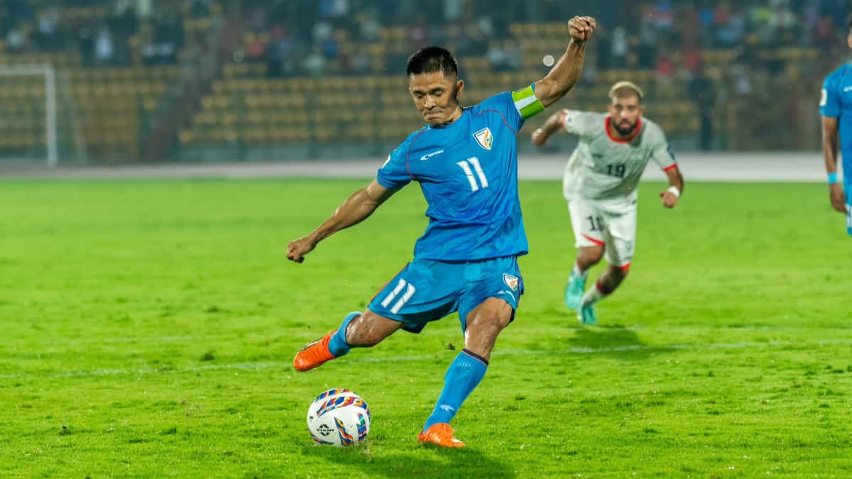 'It had to be him' - Fans cheer as captain Sunil Chhetri scores 1st goal in his 150th appearance ...