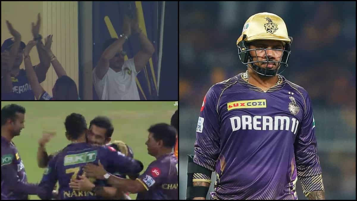 IPL 2024 - KKR's Sunil Narine smashes maiden 100; gets applause from Shah Rukh Khan and smile ...