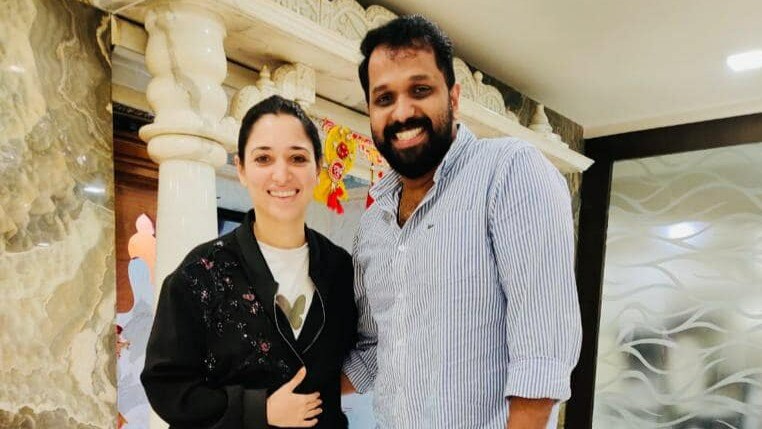 Tamannaah visits Guruvayur temple again during shoot of Arun Gopy’s ...