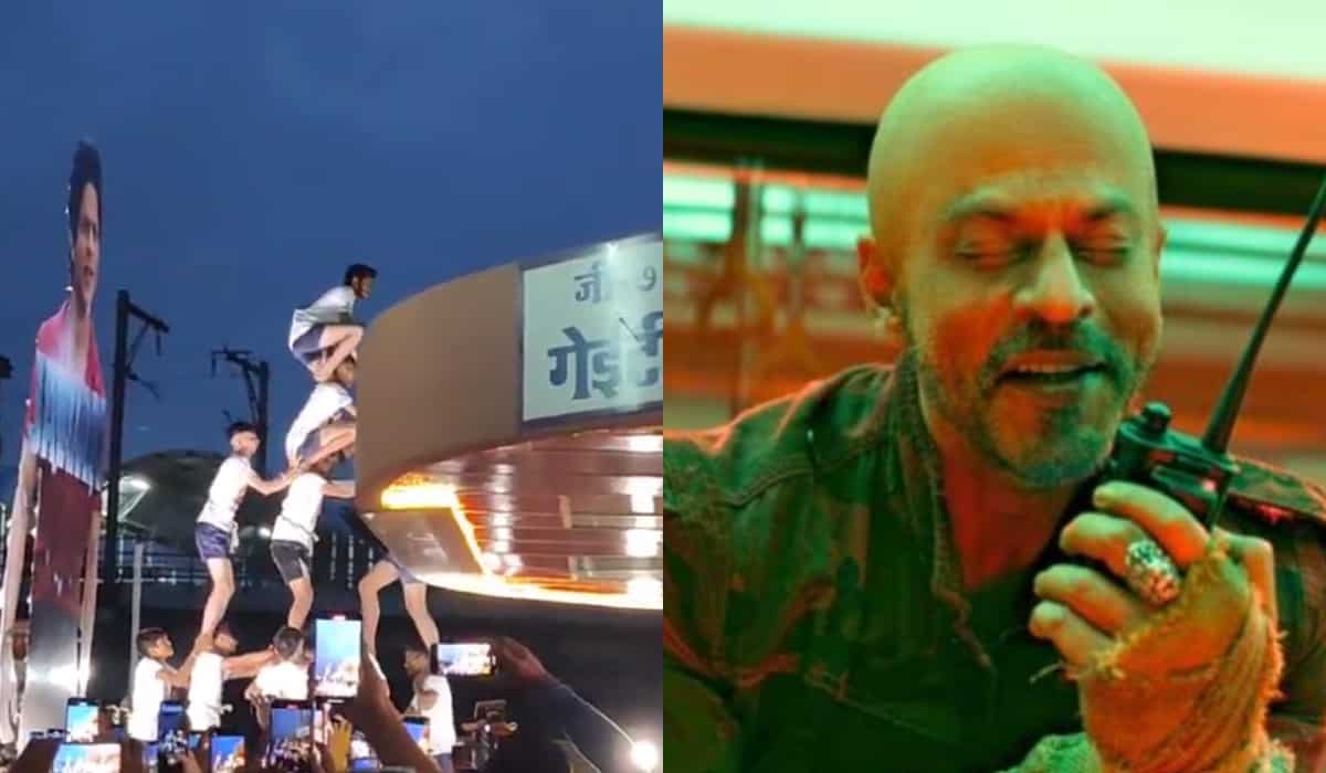 Jawan: Fans offer milk to Shah Rukh Khan’s poster, form human chains in ...