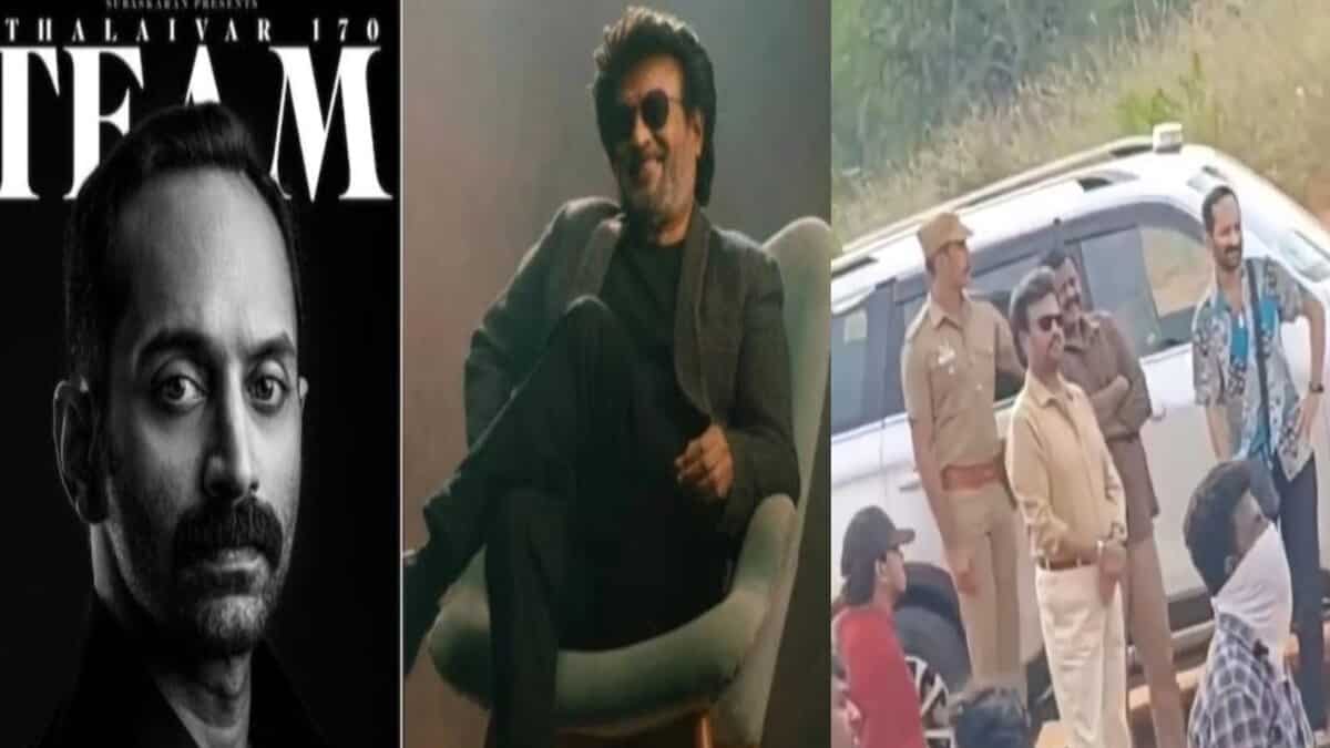 Rajinikanth and Fahadh Faasil spotted shooting for Vettaiyan; video ...