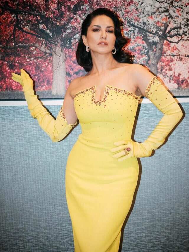 Sunny Leone looks fresh as a daisy in a yellow bodycon dress – OTTplay