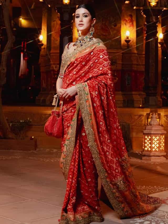 Shanaya Kapoor looks ethereal dressed in a red gharchola saree – OTTplay